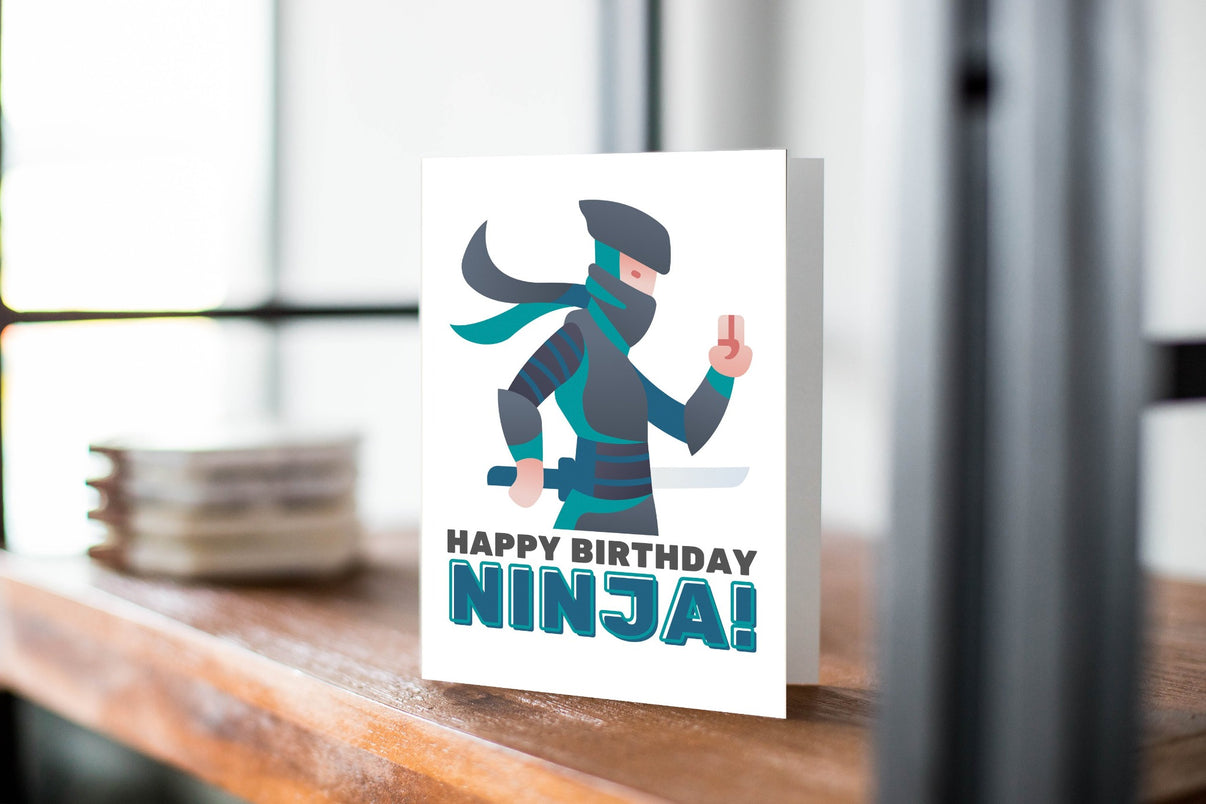 Happy Birthday Ninja Greeting Card - Ninja Birthday Card – CardCraft