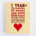 Anniversary Greeting Card: Happy 1st Year – CardCraft